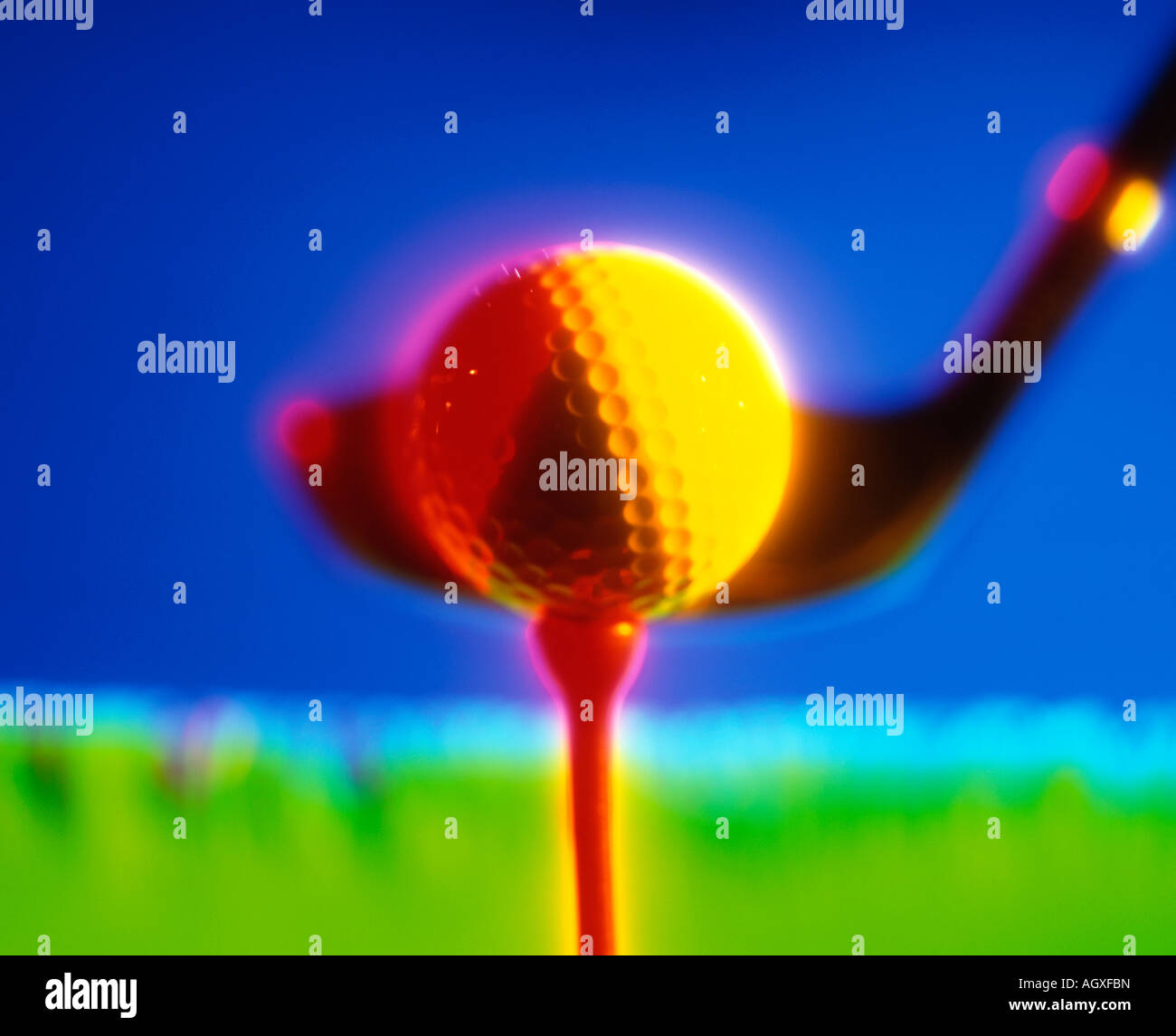 Blue golf ball on hi-res stock photography and images - Alamy
