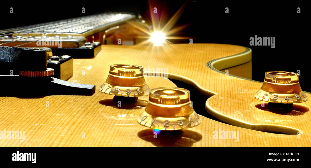 Guitar Abstract close up on black background Stock Photo - Alamy