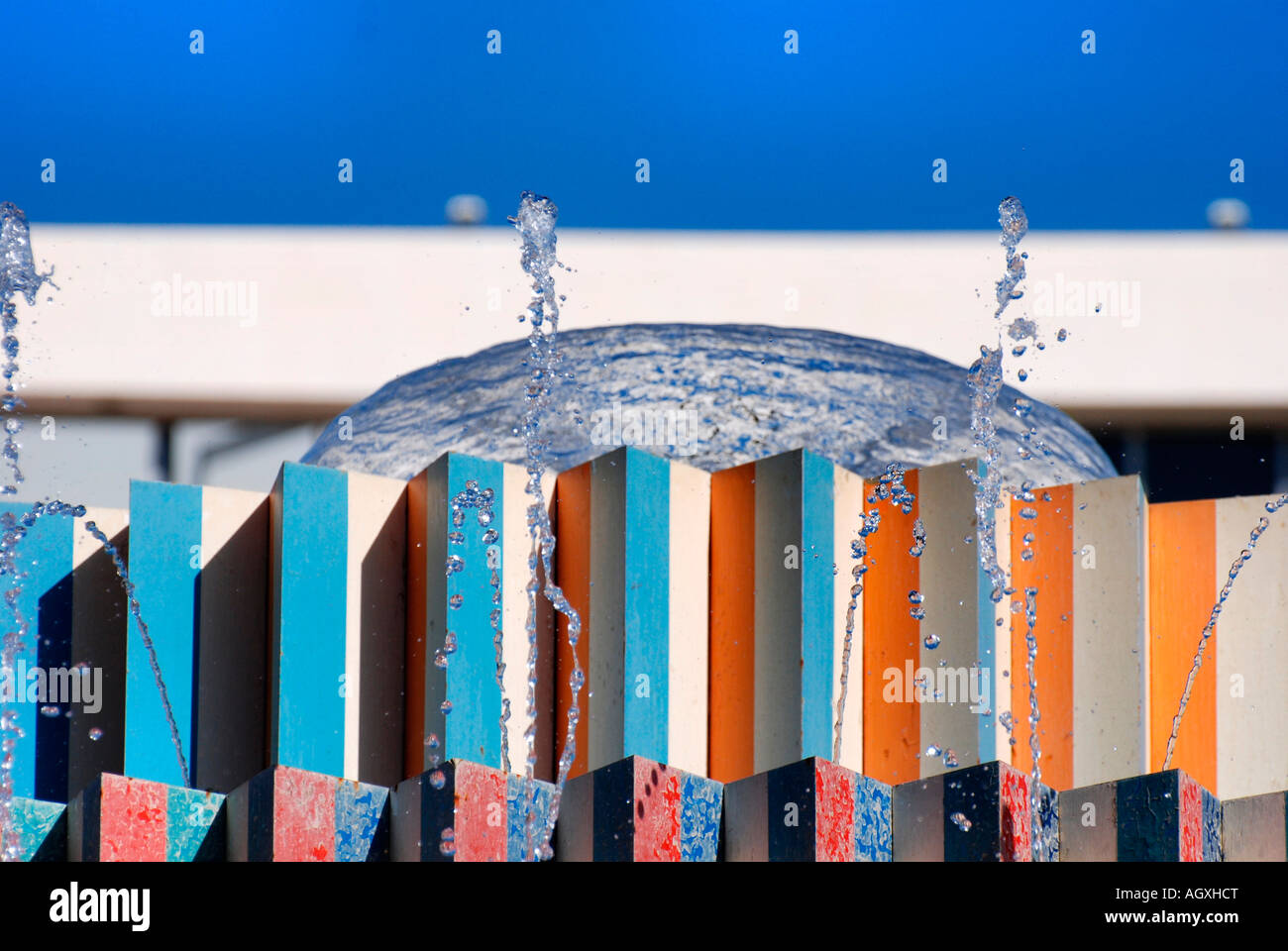 Israel Tel Aviv Dizengoff circle Details of the colourful fountain by ...