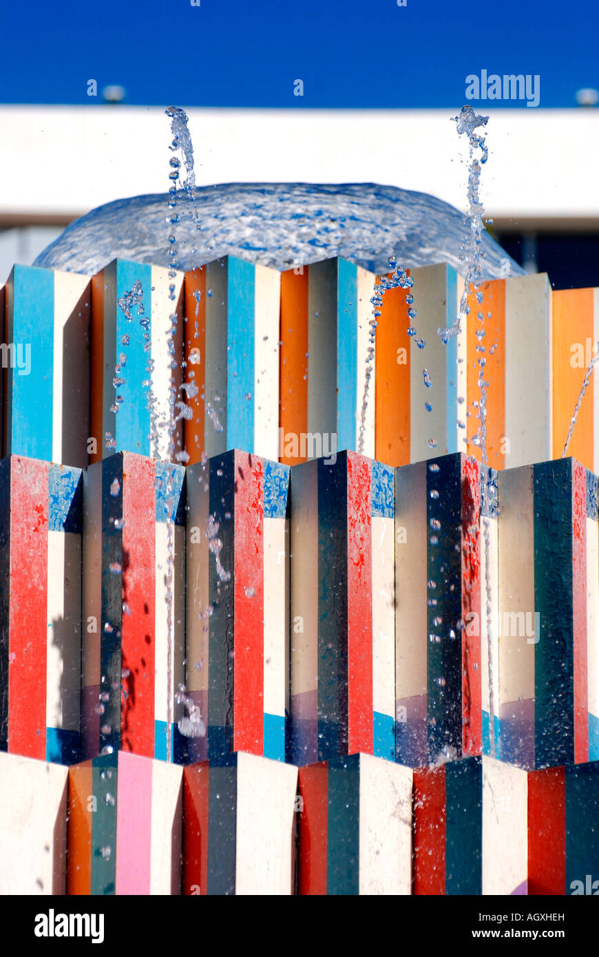 Israel Tel Aviv Dizengoff circle Details of the colourful fountain by ...