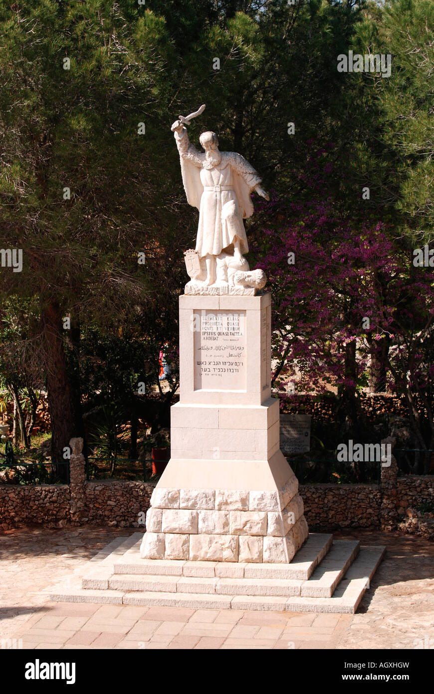 Israel Carmel mountain the statue of Elijah at the highest peak of Mt ...
