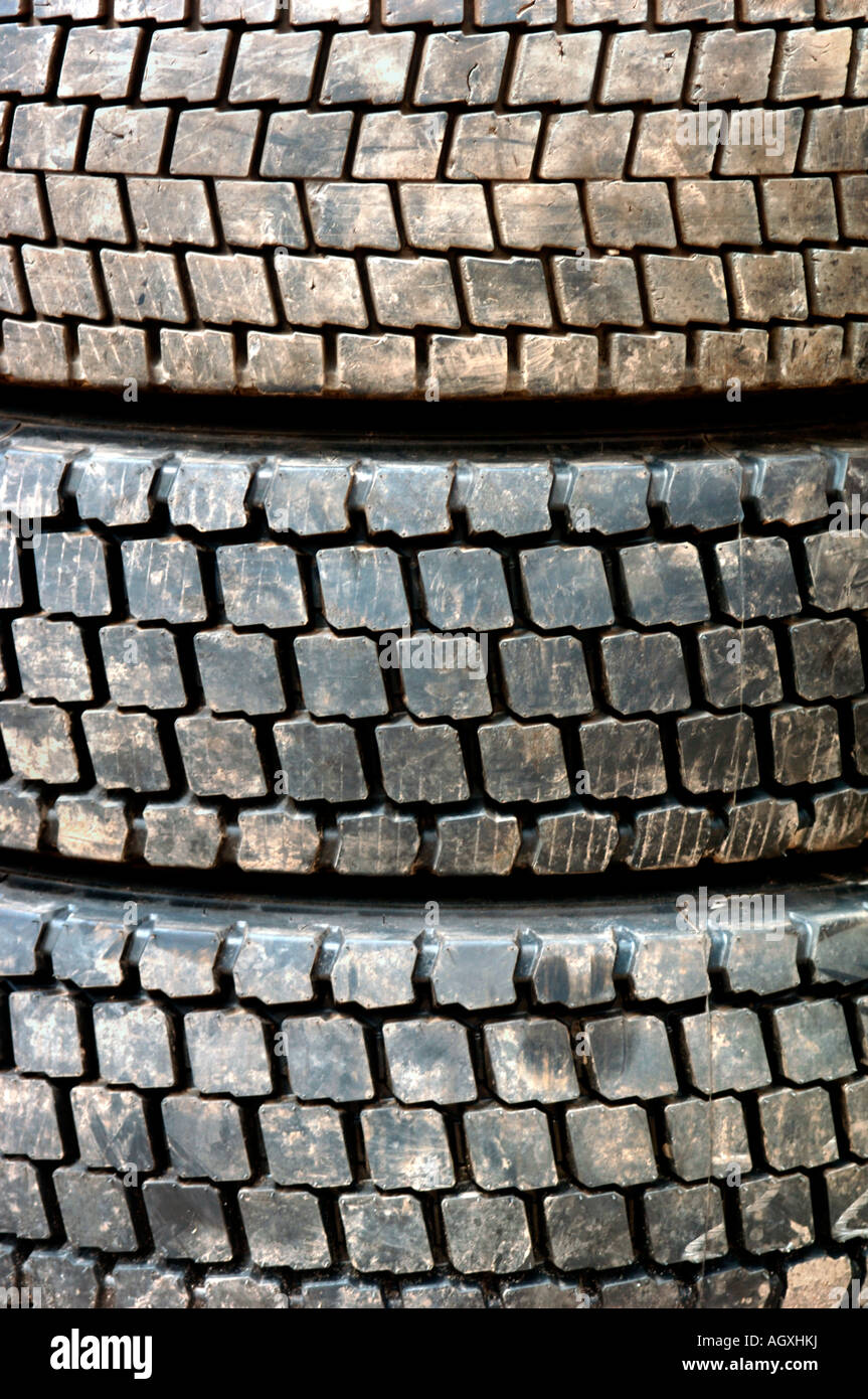 Closeup Of Tyre Treads Stock Photo - Alamy