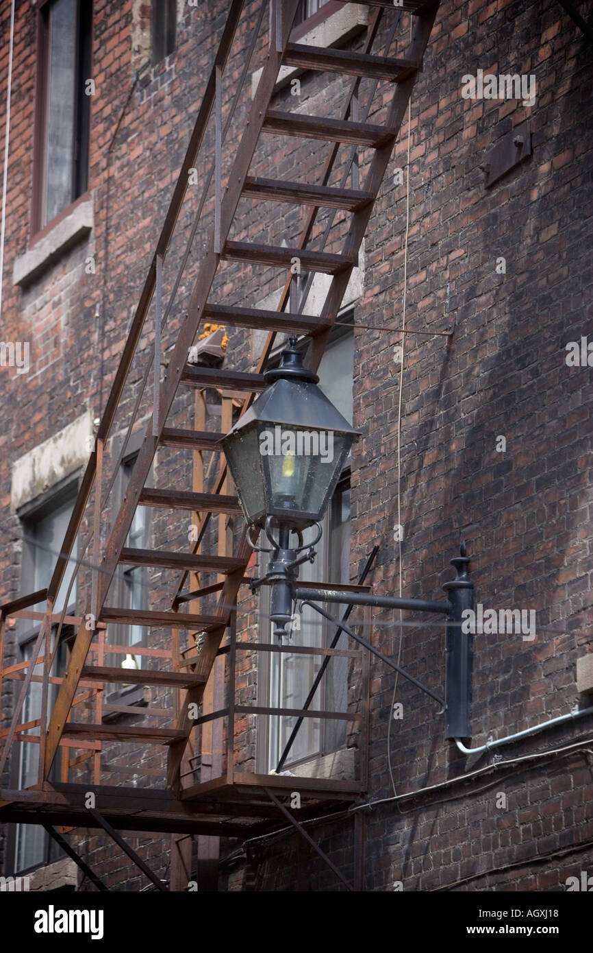 Fire escape on an old building Stock Photo - Alamy