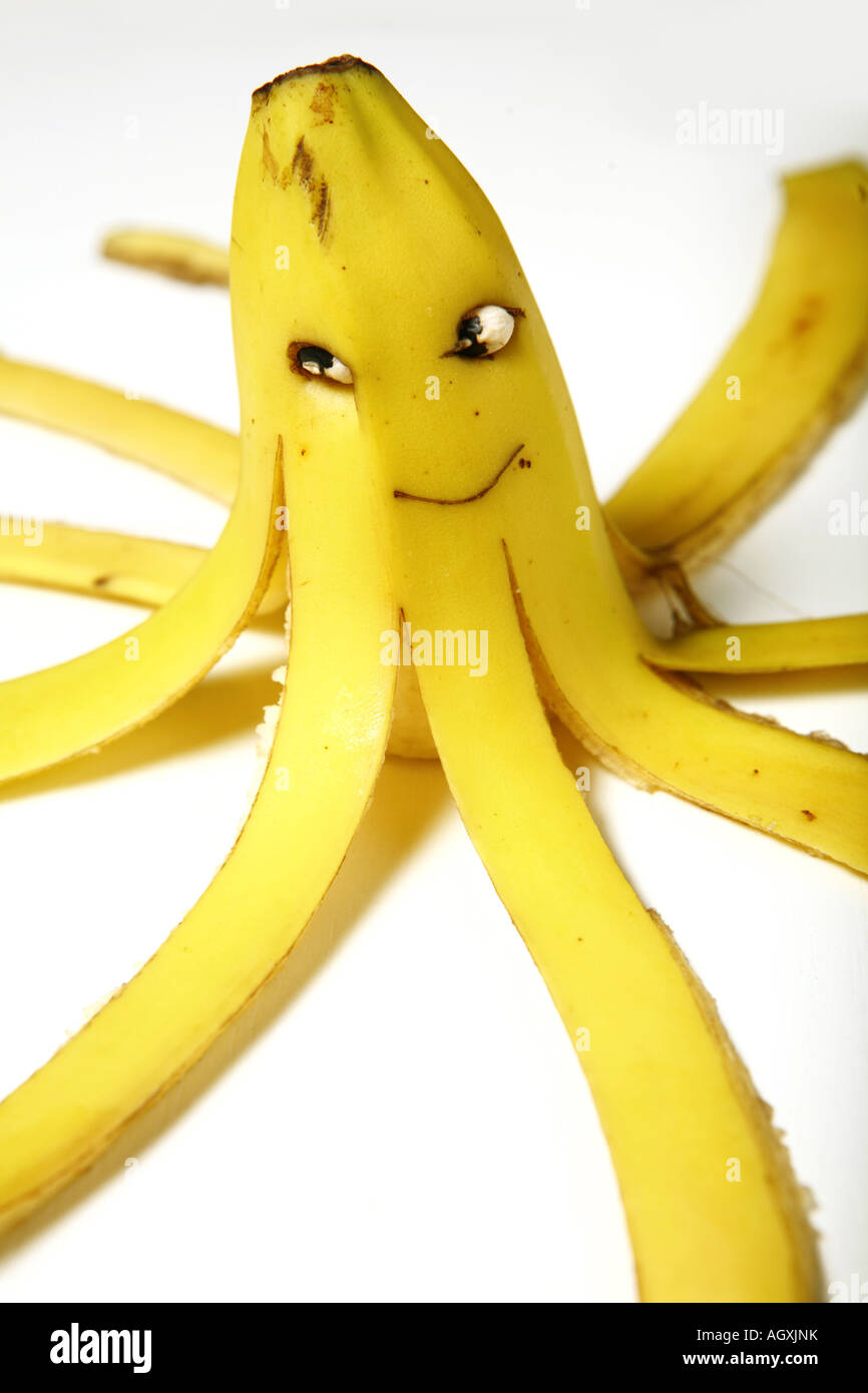 Funny banana as octopus Stock Photo - Alamy