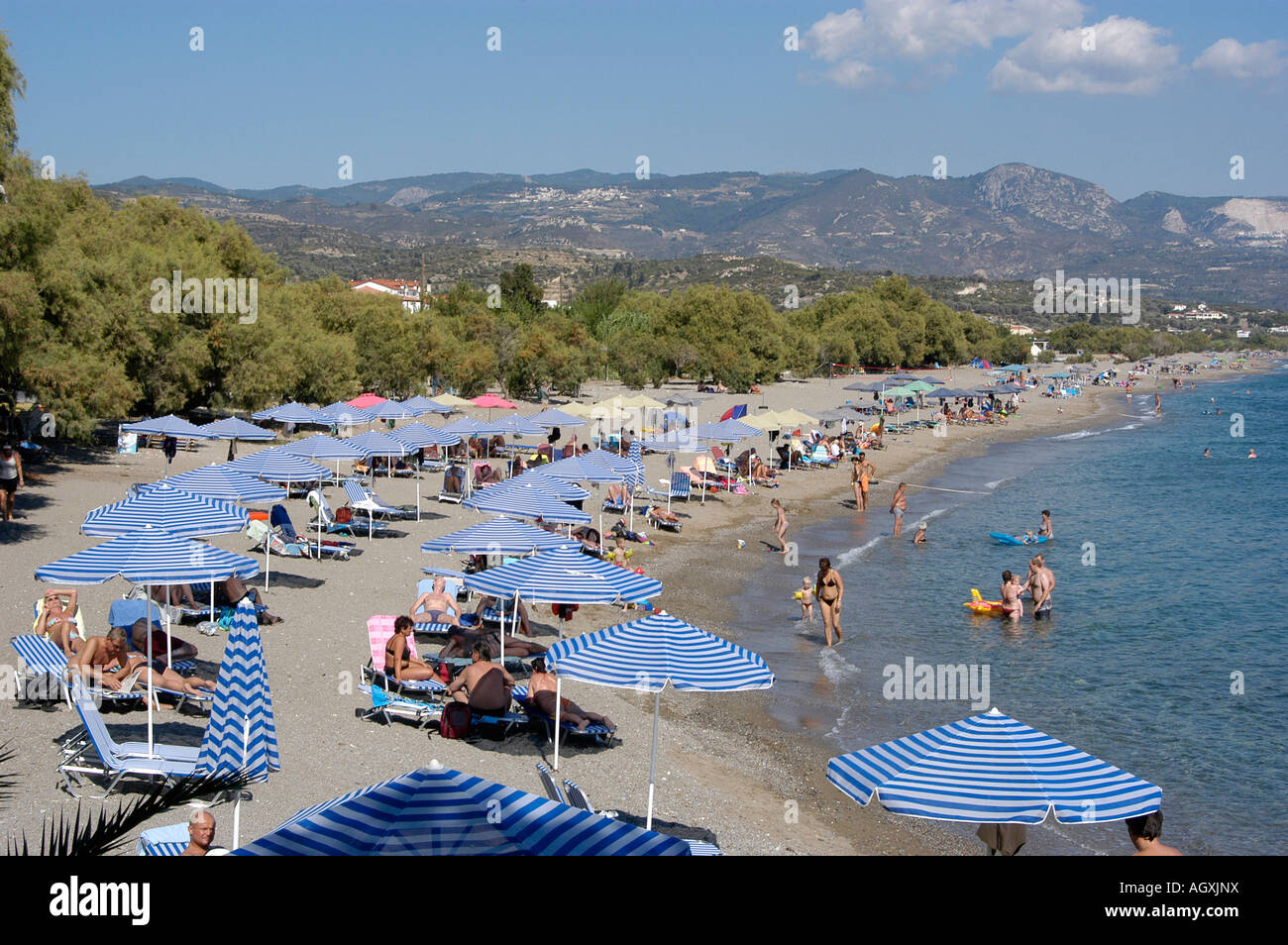 The beach at votsalakia samos island greece 2007 Stock Photo - Alamy