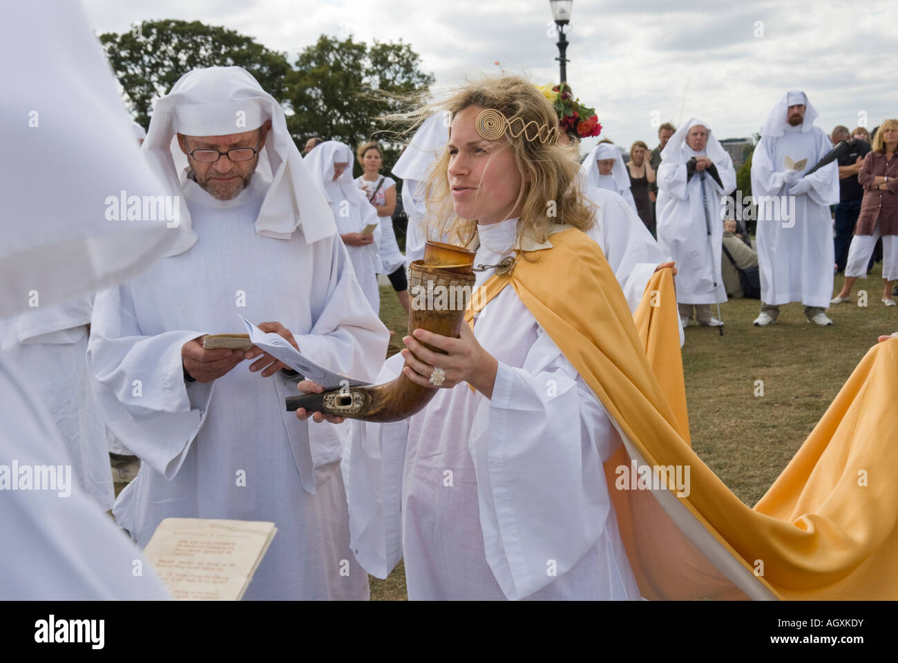 The Druid Order continuing the ancient religion celebrates the Autumn ...