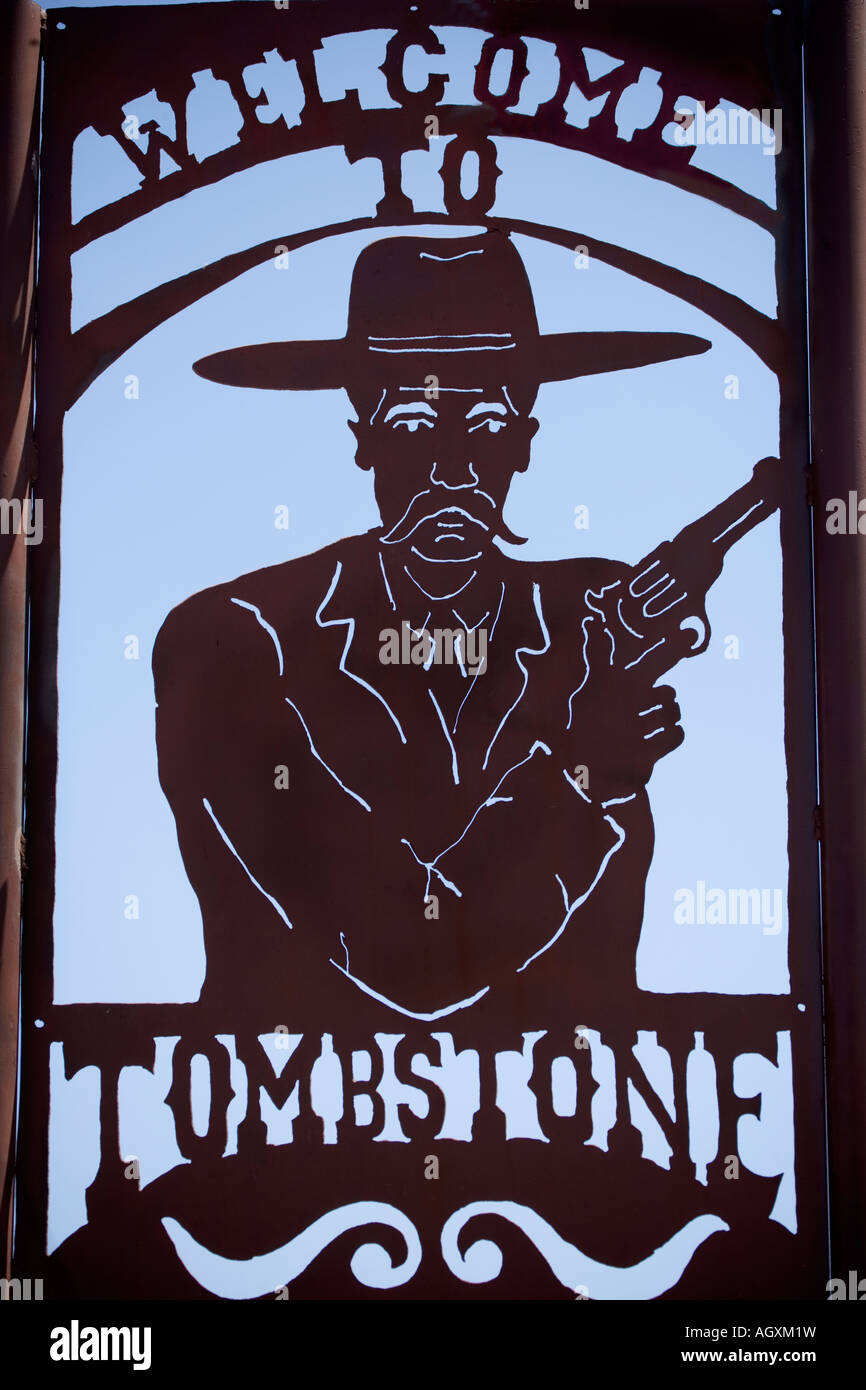 Welcome Sign Tombstone Arizona Stock Photo - Alamy