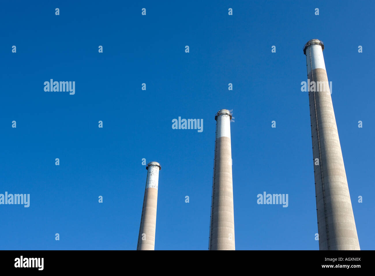 Power Station Chimney Stacks Stock Photo - Alamy