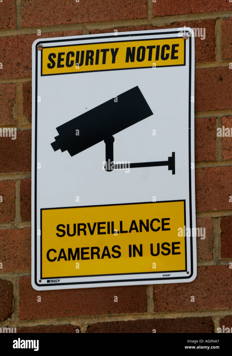 Security camera sign warning Stock Photo - Alamy