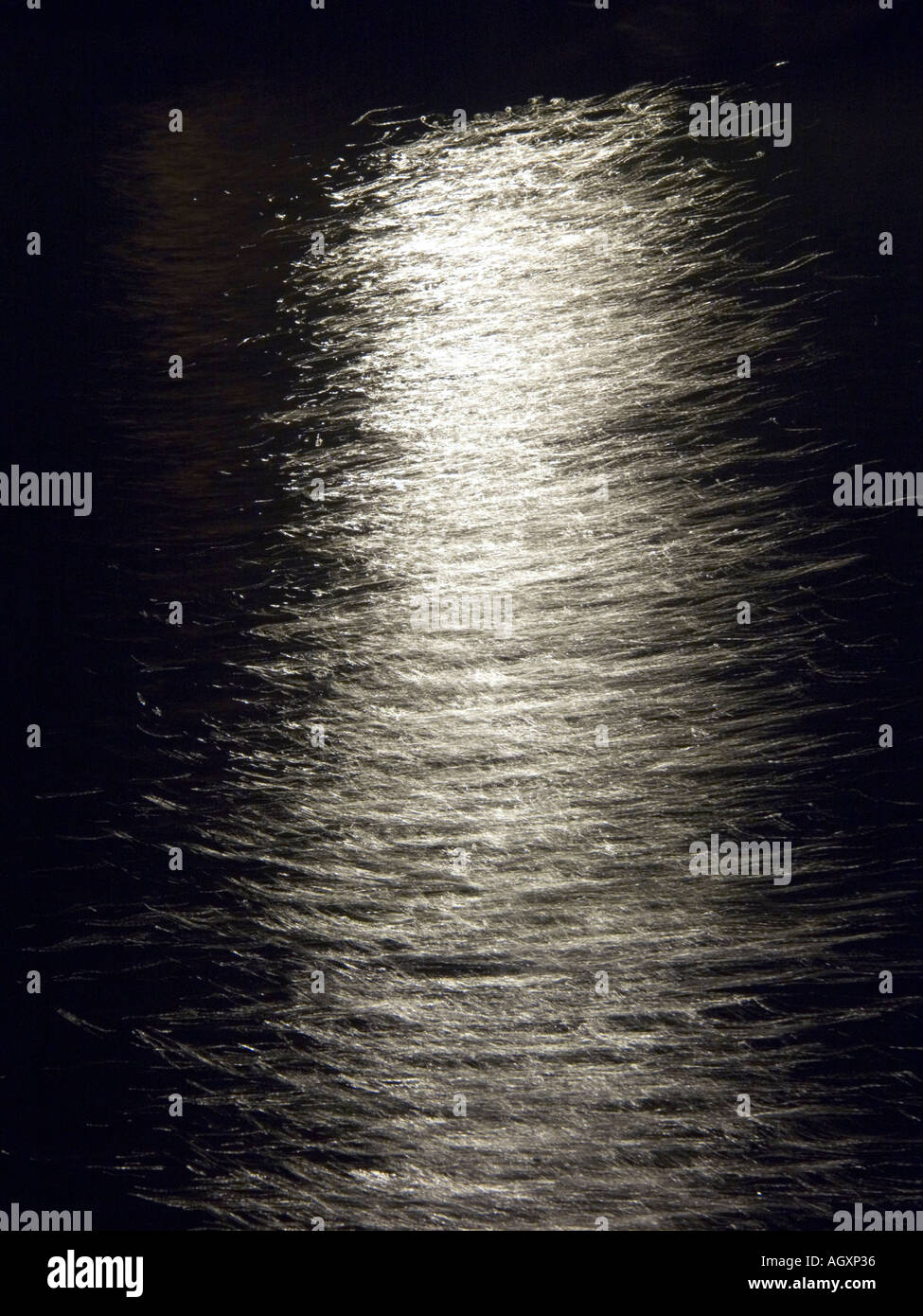 Time exposures of city lights on the water at night Stock Photo - Alamy