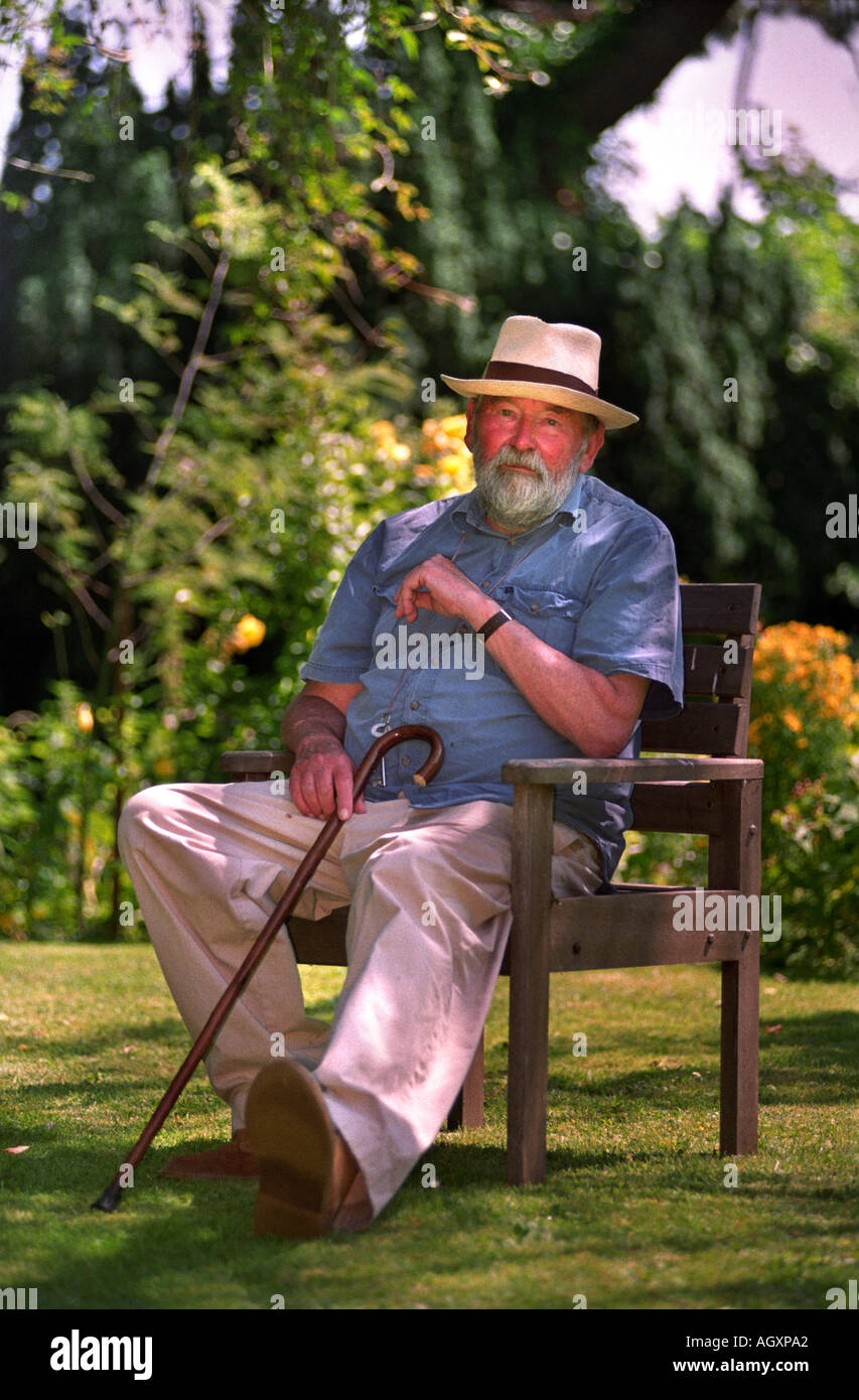 THE LATE WRITER JOHN FOWLES PICTURED AT HIS LYME REGIS HOME IN JULY ...