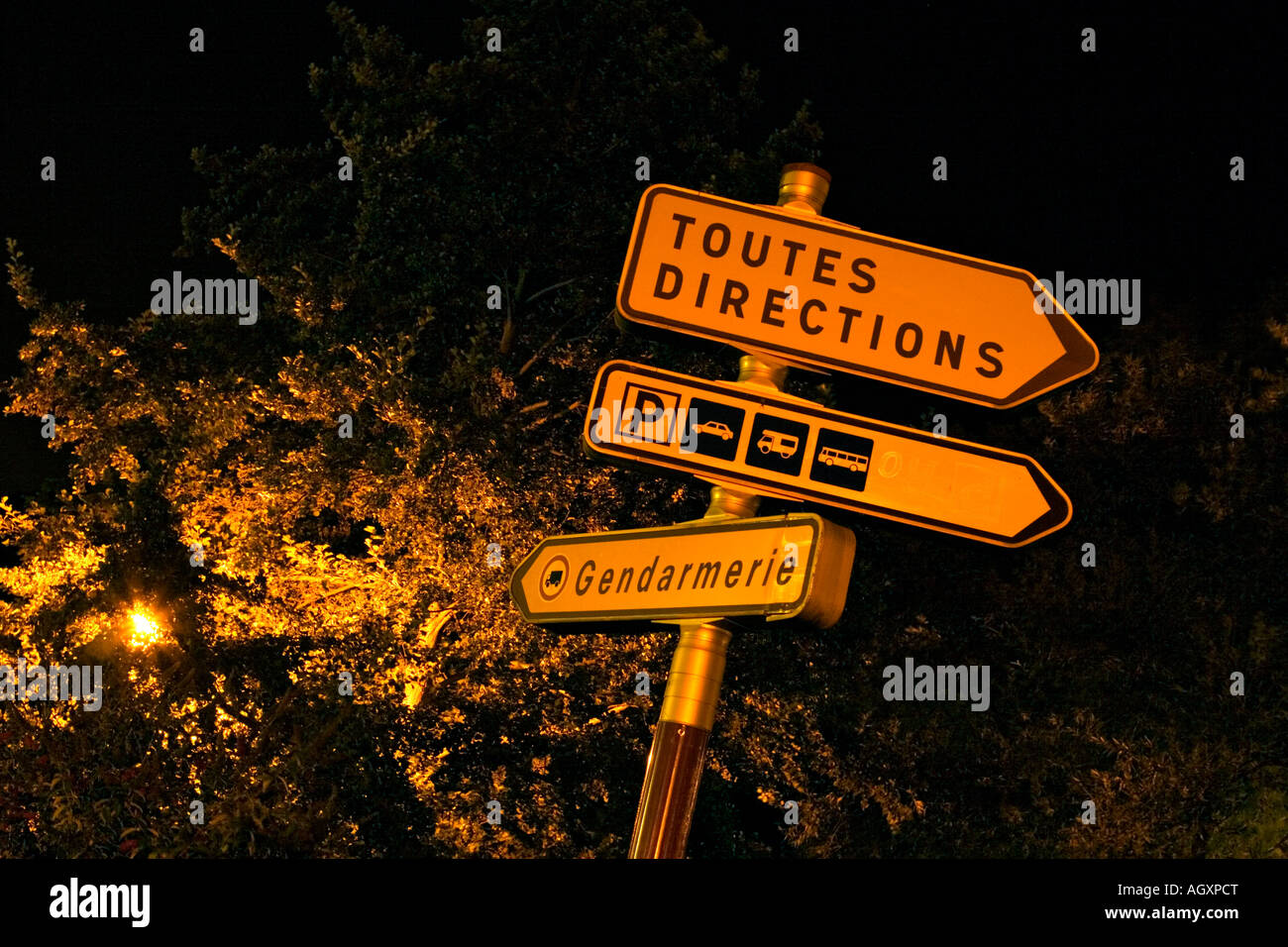 A French street sign showing "Toutes Directions Stock Photo - Alamy