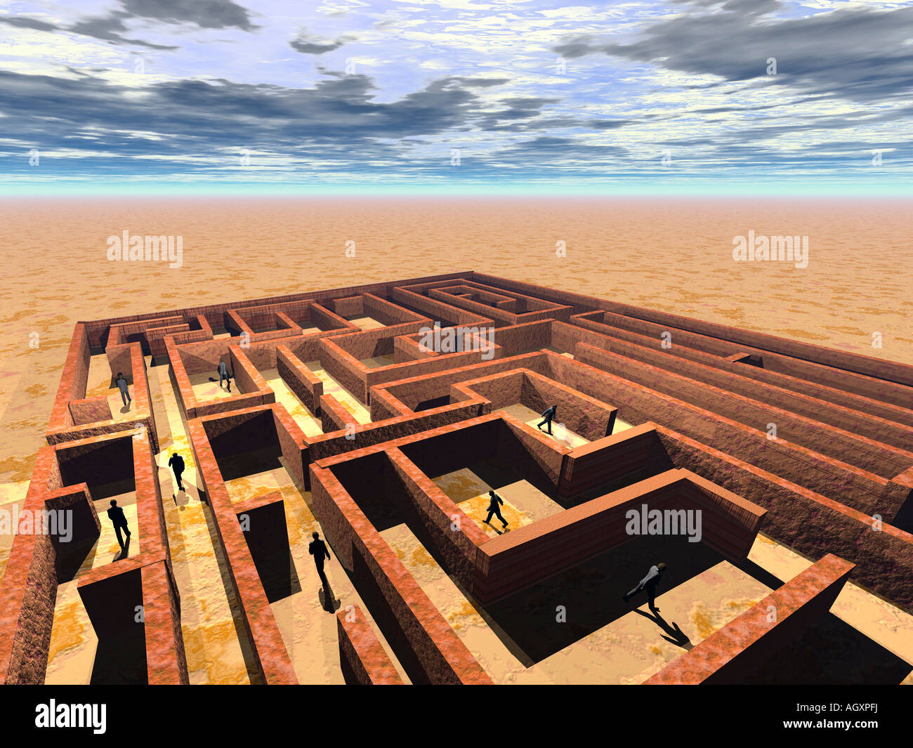 Maze prison hi-res stock photography and images - Alamy