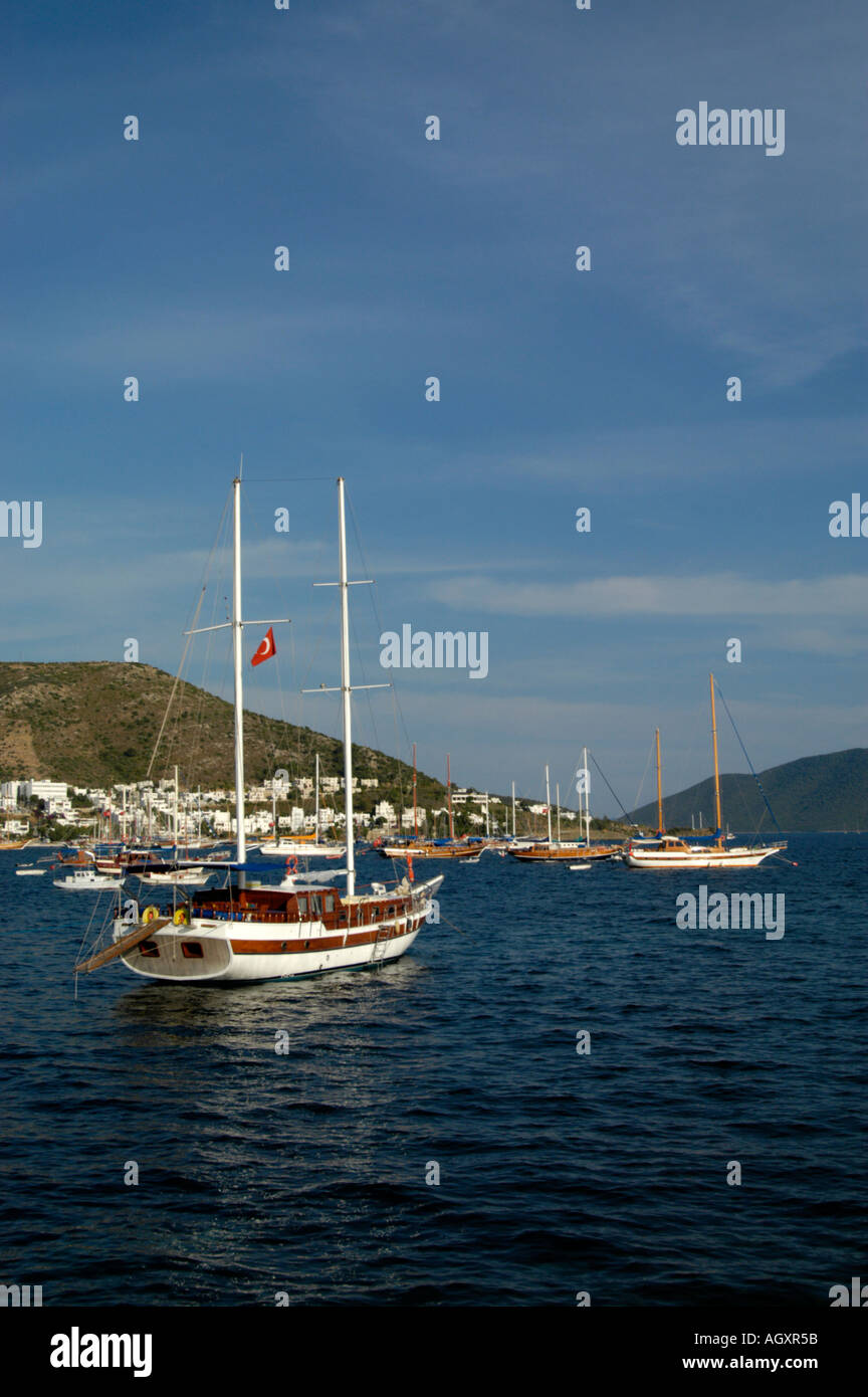 Boats in Bodrum harbour, Turkey Stock Photo - Alamy