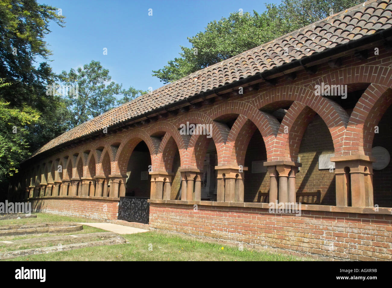 The Cloisters at Watts Chapel Compton Surrey Stock Photo - Alamy