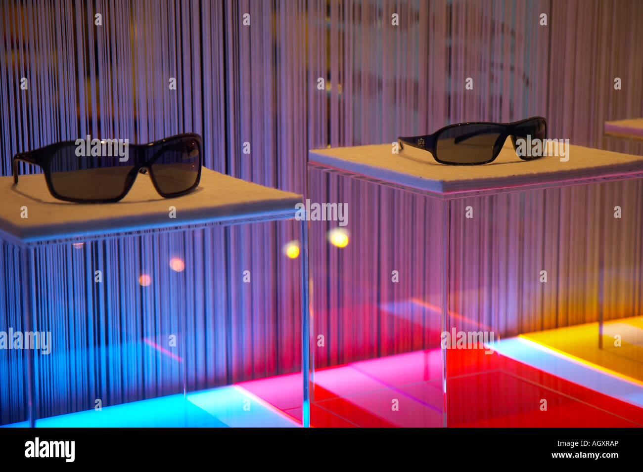 sunglasses in shop window Stock Photo - Alamy