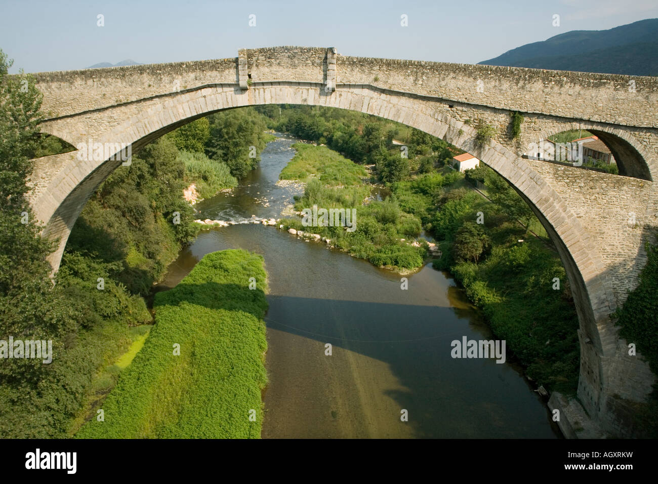 France Languedoc-Roussillon Céret Pont du Diable Stock Photo - Alamy