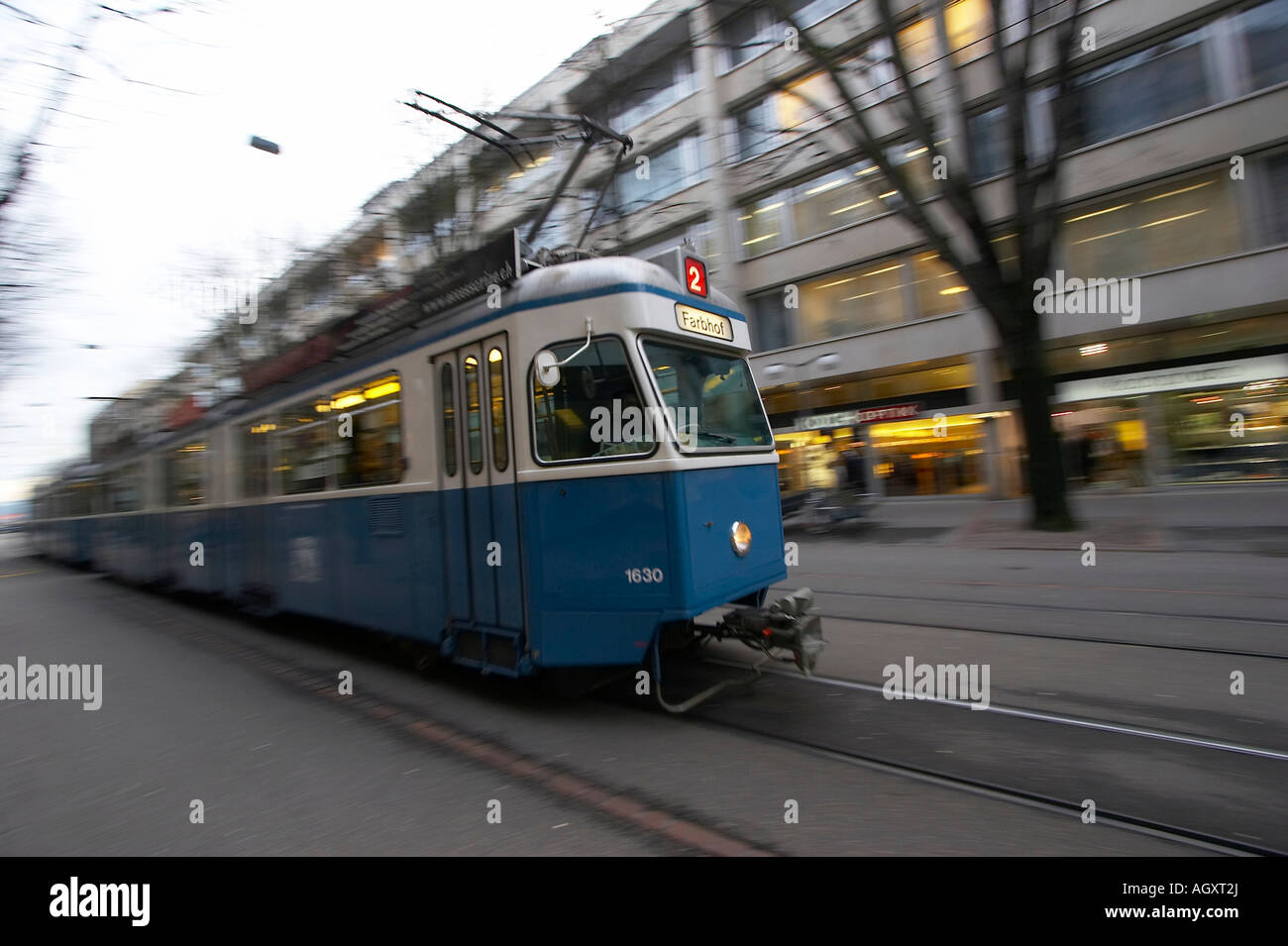 tram way in Zurich Stock Photo - Alamy