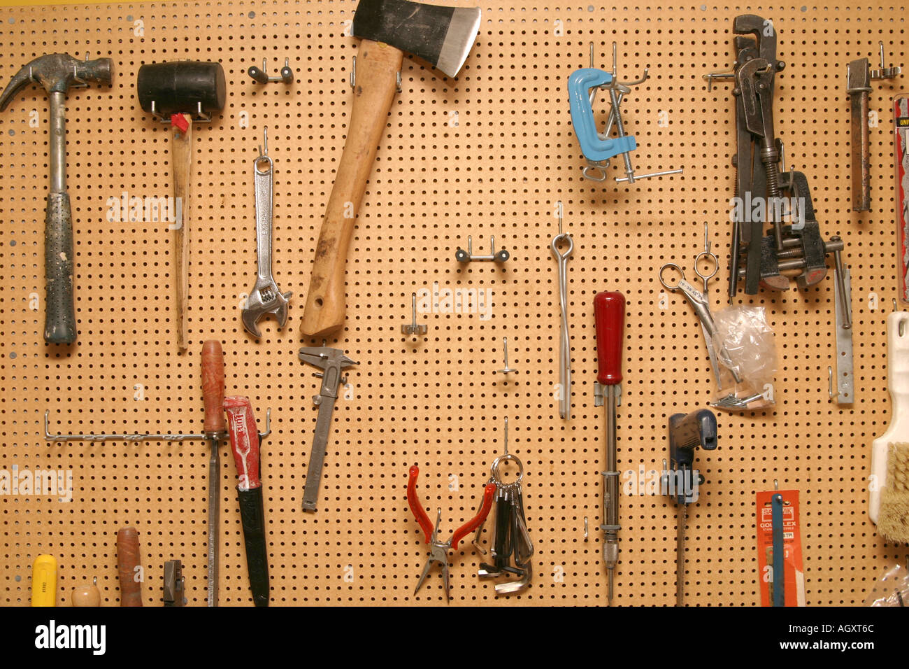 A wall with tools Stock Photo - Alamy