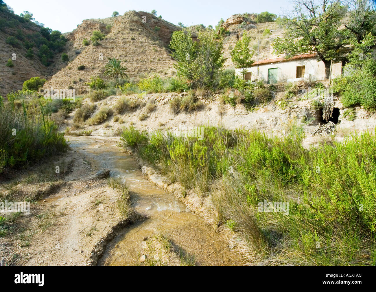 A scene from a canyon walk in the Orihuela Mountains in Spain Stock ...