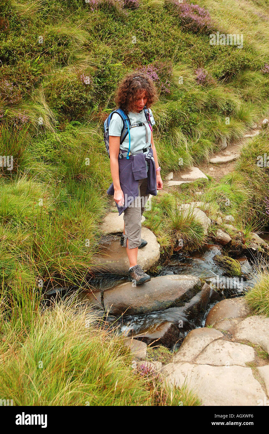 Hiking in Derbyshire Stock Photo - Alamy