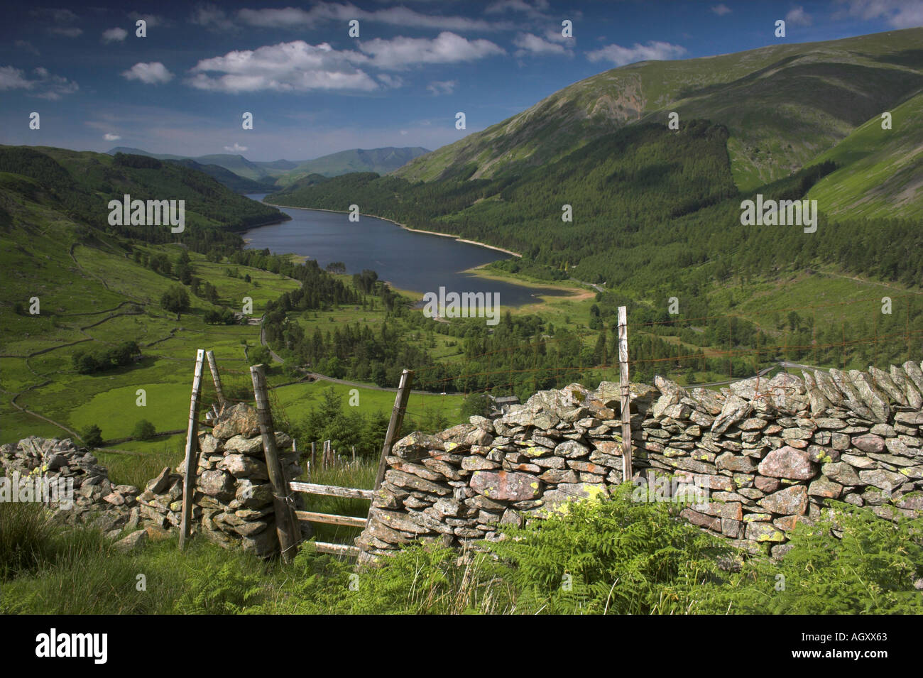 Thirlmere in a Lake District valley Stock Photo - Alamy