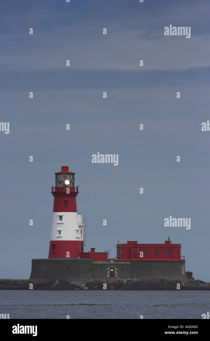 White red lighthouse on sea hi-res stock photography and images - Alamy