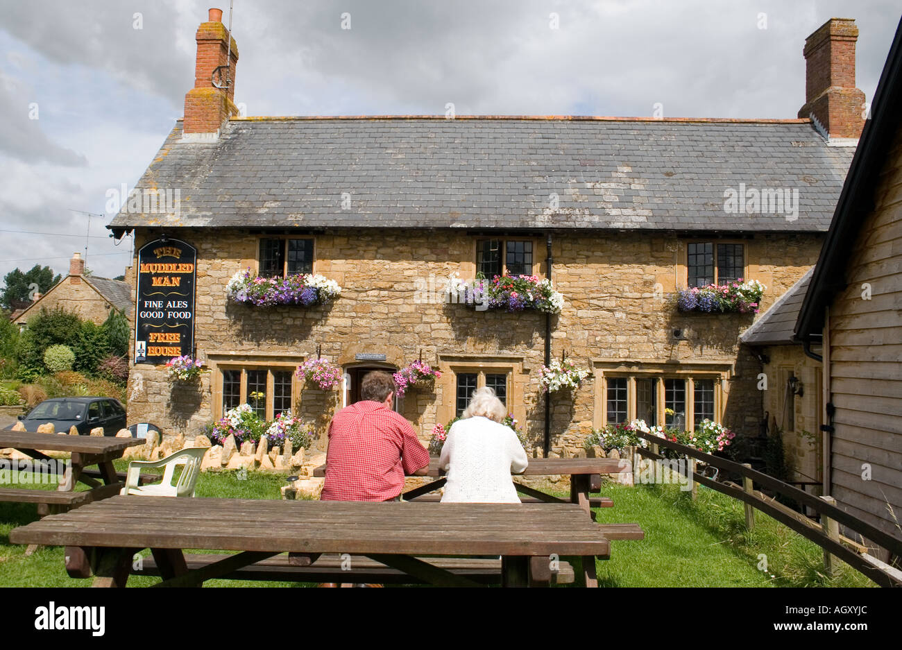 Somerset england view man woman hi-res stock photography and images - Alamy