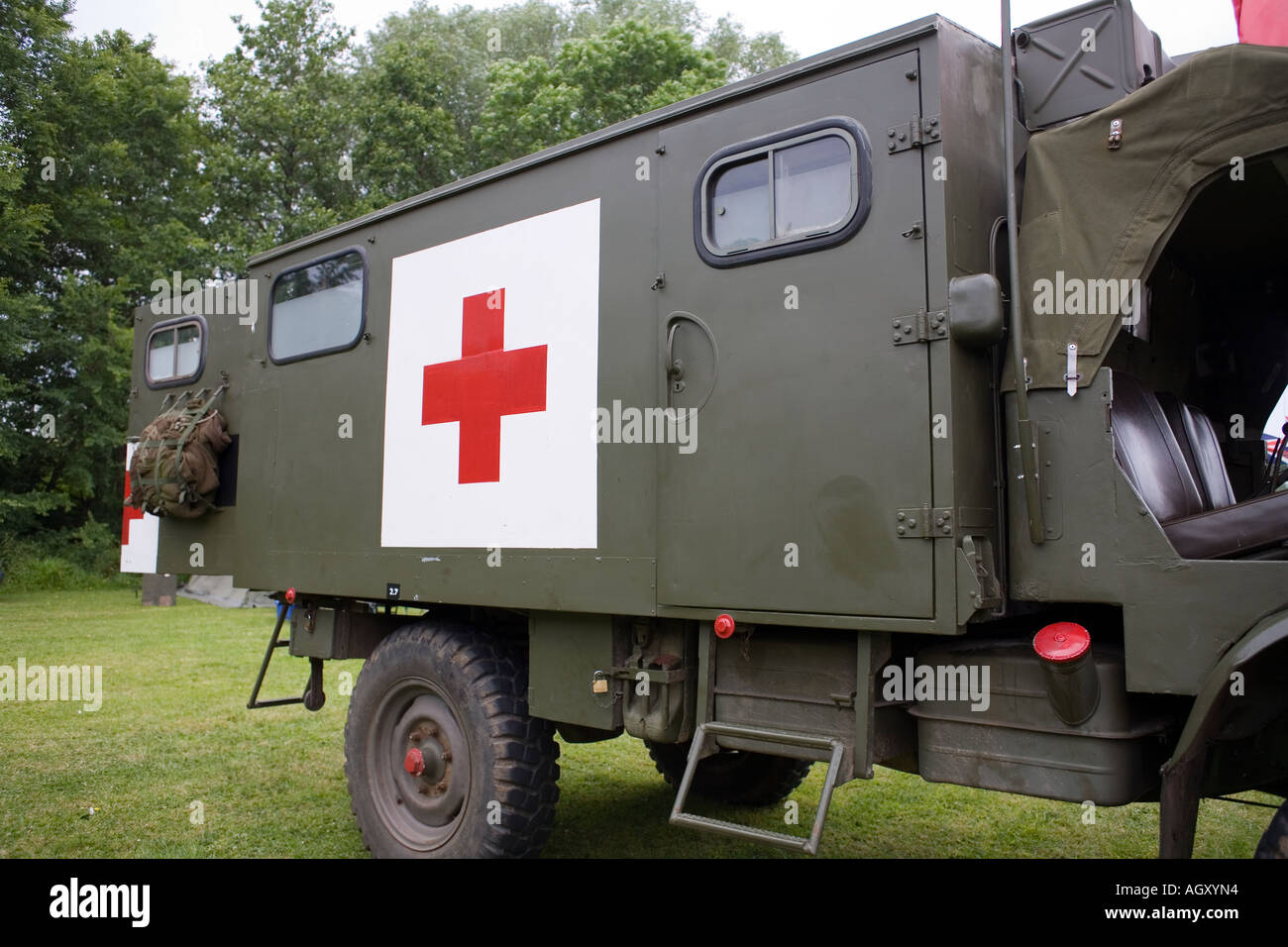 Belgian Army Military Ambulance Stock Photo - Alamy