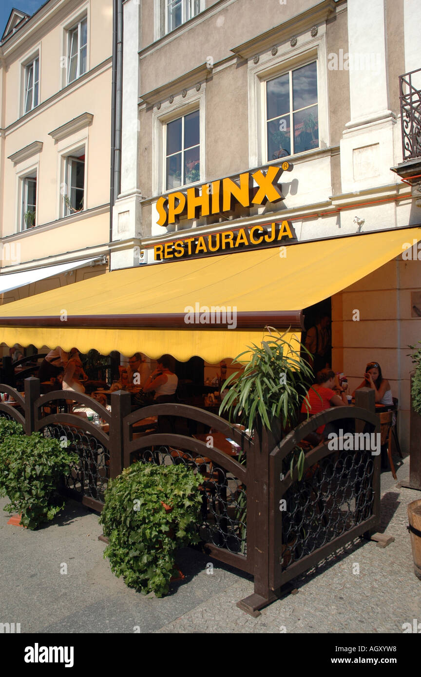 Sphinx restaurant in Warsaw Poland Stock Photo - Alamy