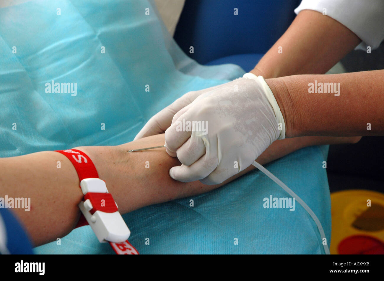 Volunteer blood donation in special vehicle in Warsaw Poland Stock ...