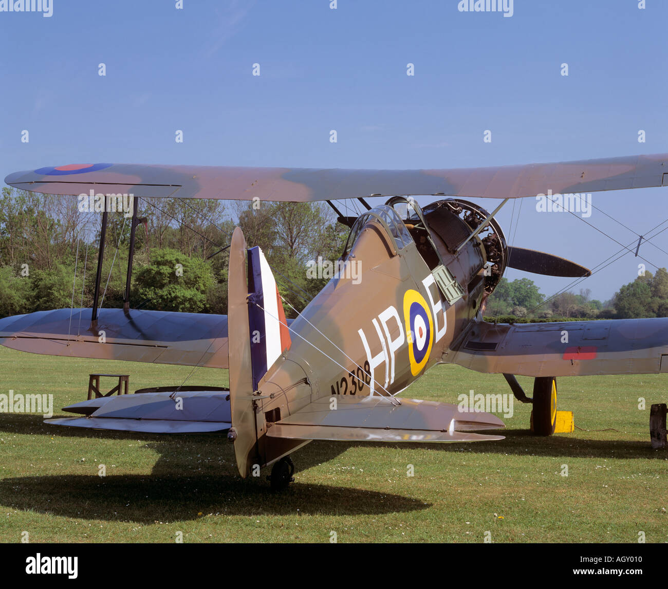 Gloster Gladiator biplane fighter in Royal Air Force colours Stock ...