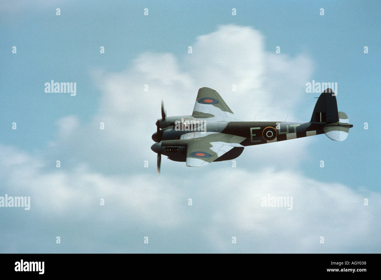 Raf De Havilland Mosquito Fighterbomber Flying At Low DE HAVILLAND