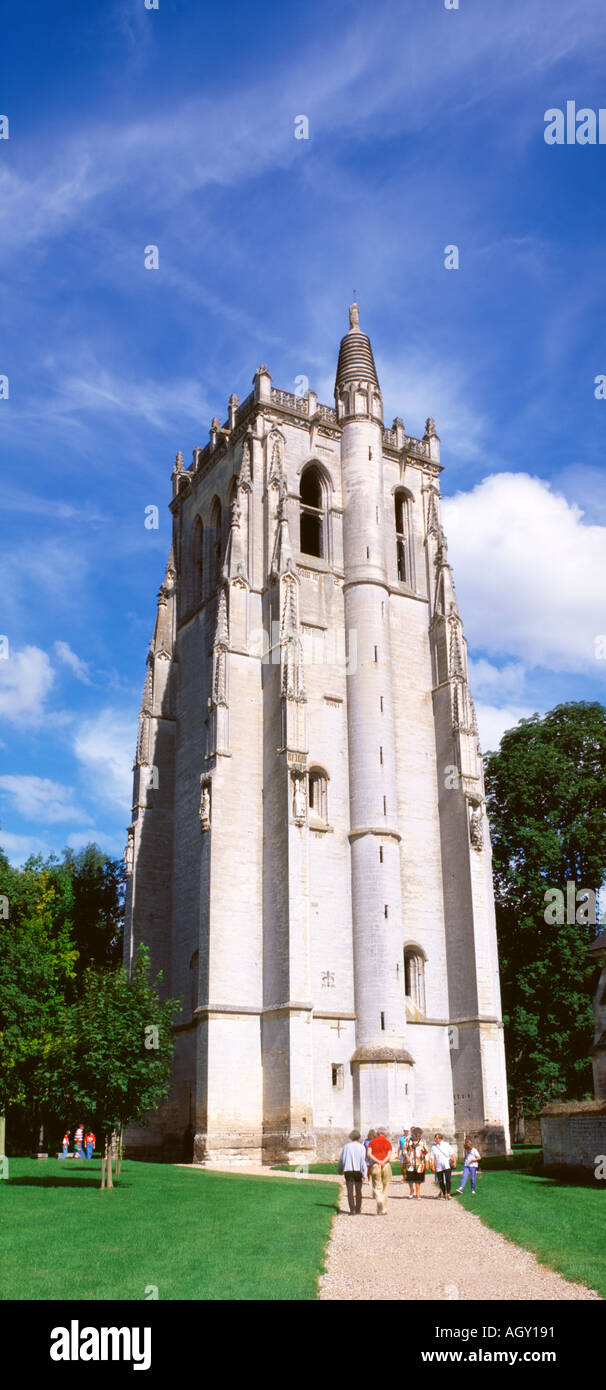 The fifteenth century St Nicholas Tower at the Abbey of Le Bec Hellouin ...