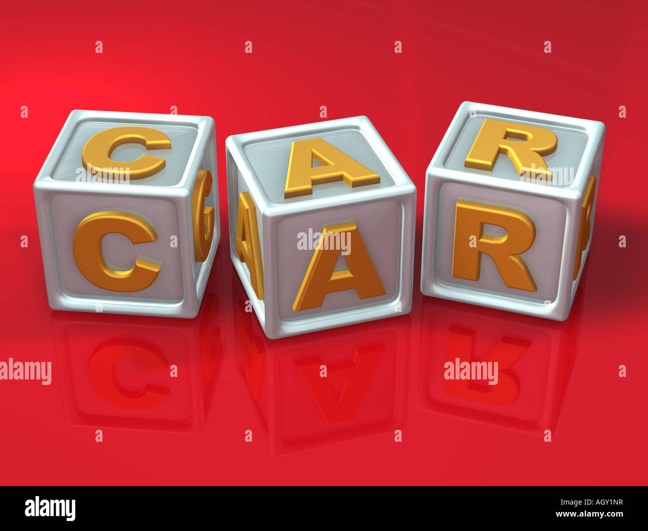 block letters 3d concept illustration Stock Photo - Alamy