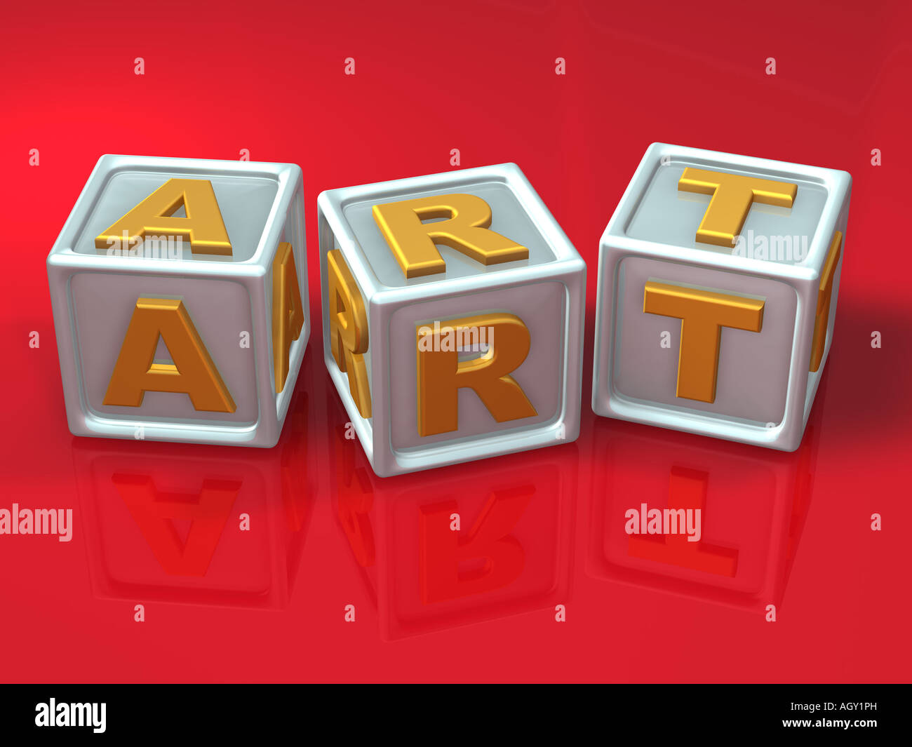 block letters 3d concept illustration Stock Photo - Alamy