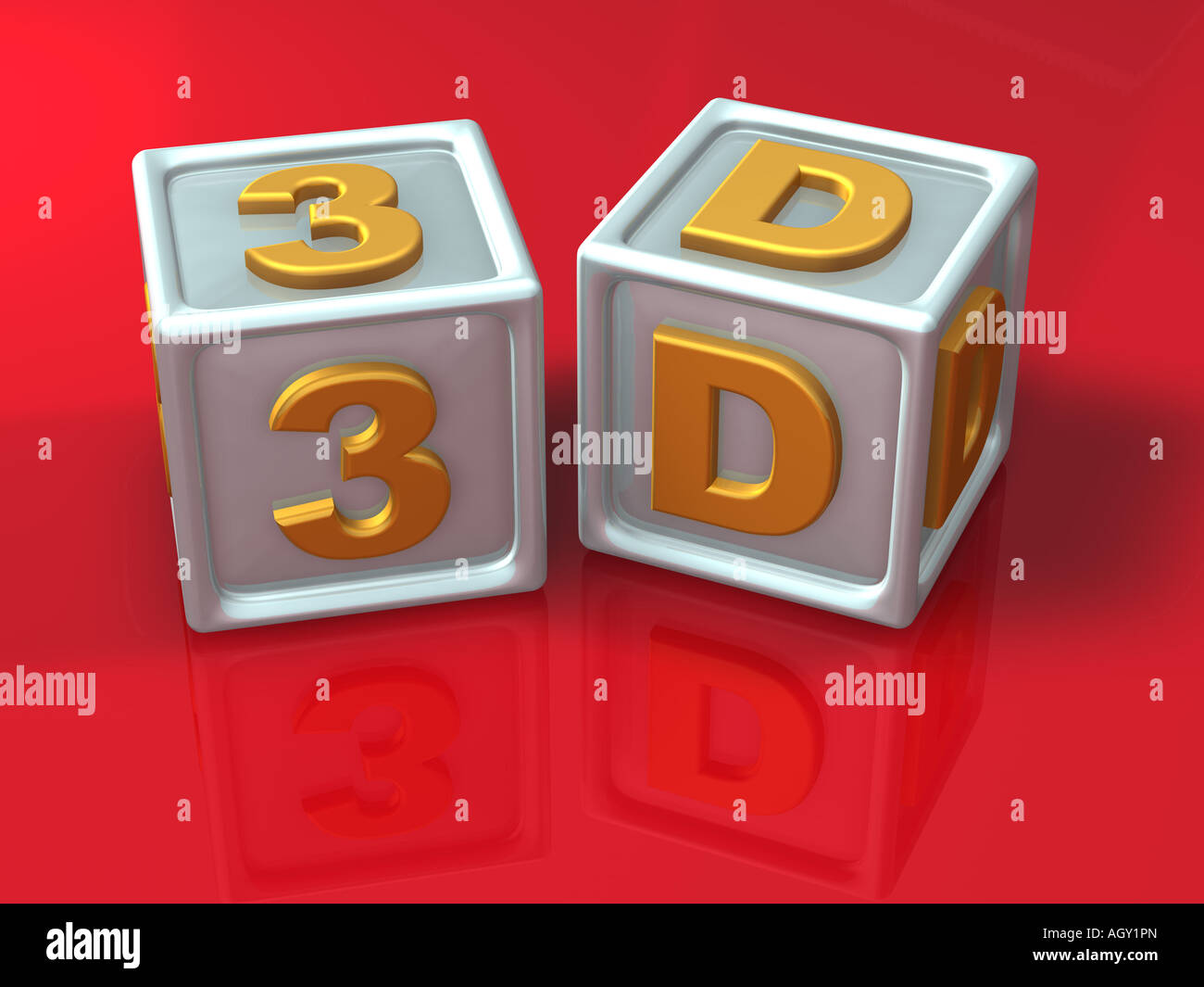 block letters 3d concept illustration Stock Photo - Alamy