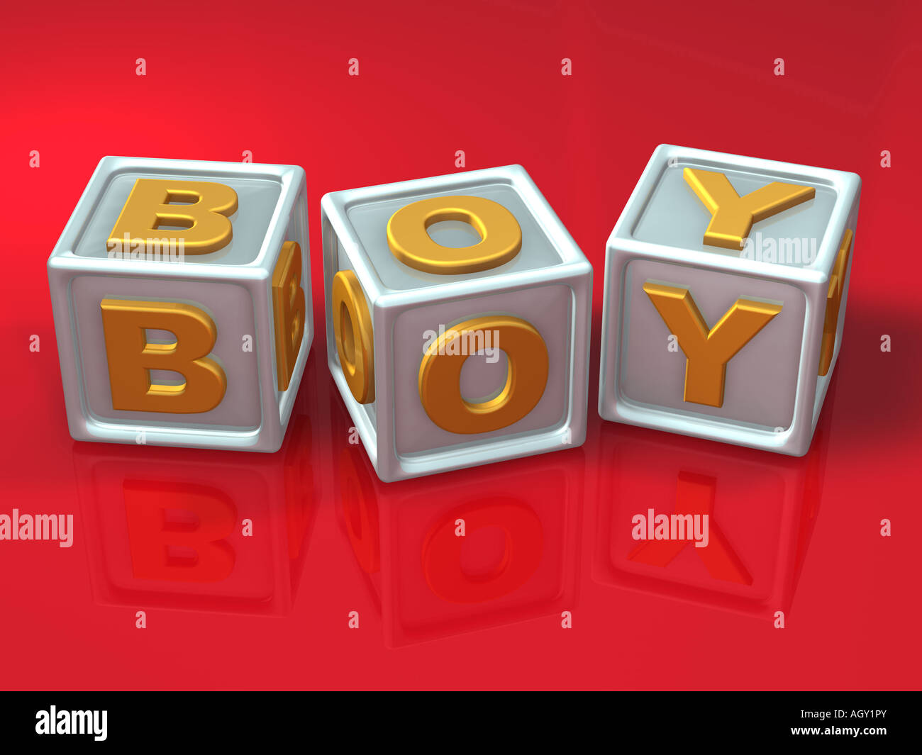 block letters 3d concept illustration Stock Photo - Alamy