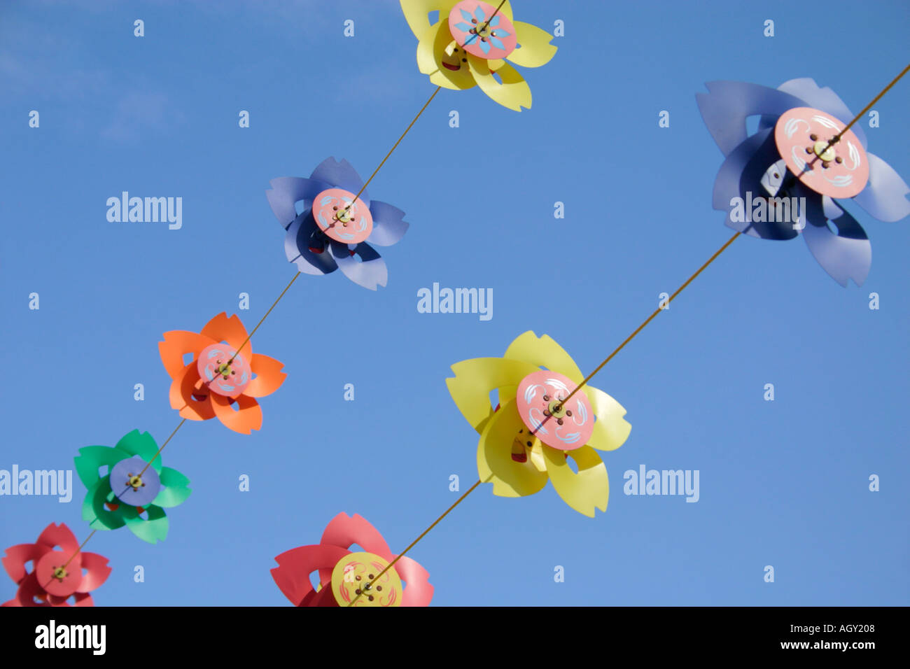 folded star wheel thing that spins when blown by the wind Stock Photo ...