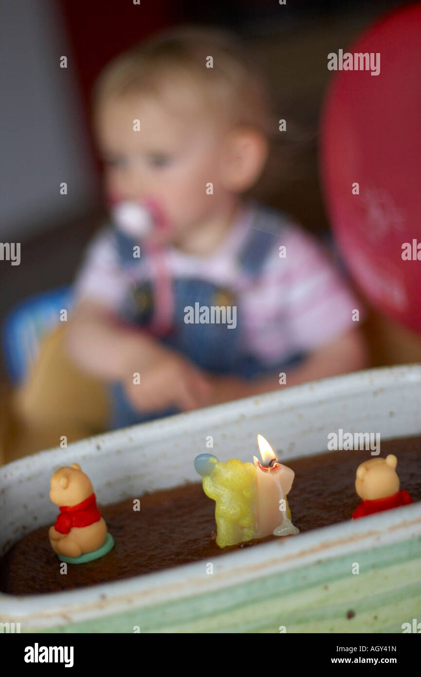 baby with birthday cake Stock Photo - Alamy