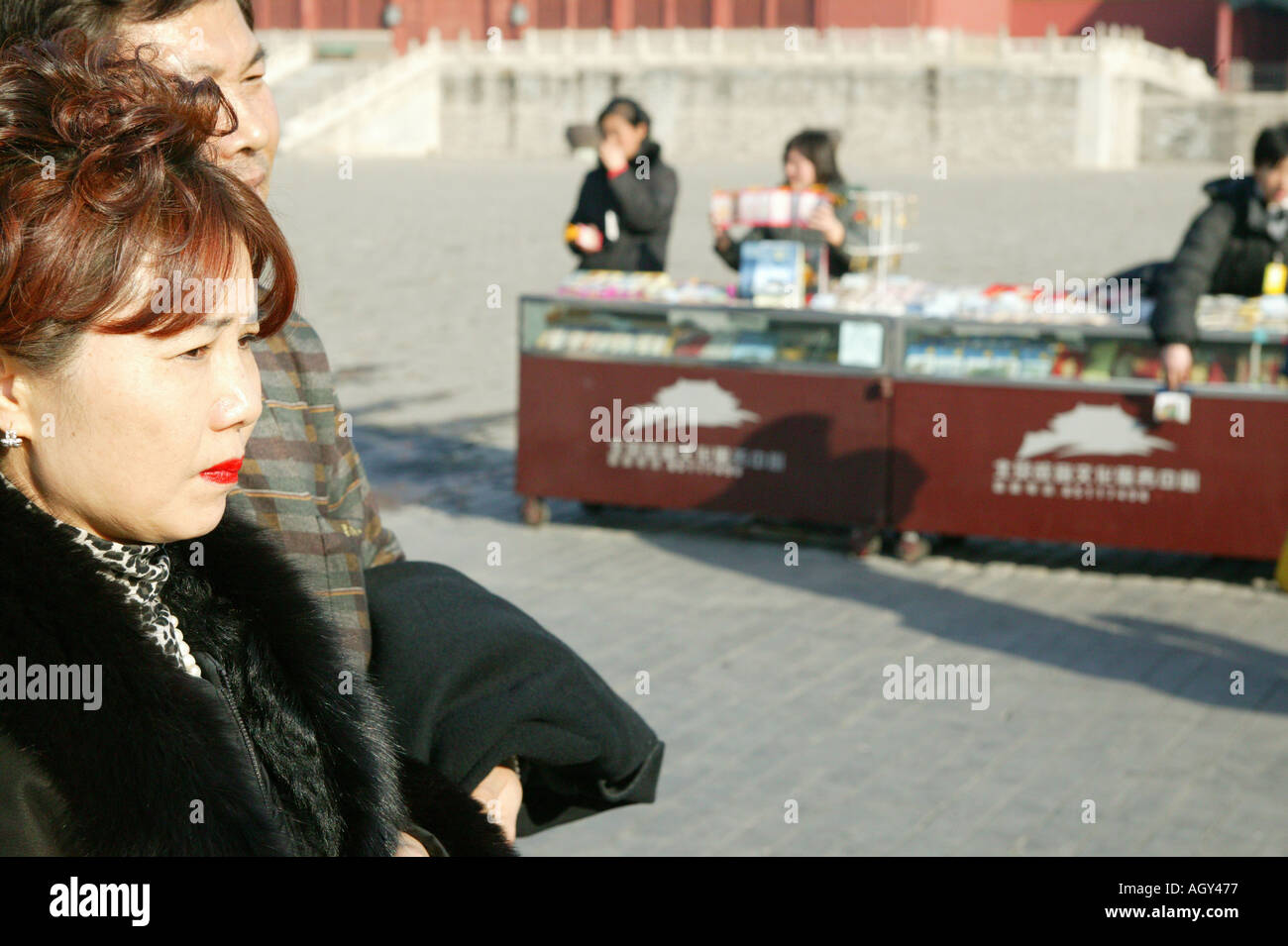 Wealthy Chinese tourist in Forbidden City, Beijing, China Stock Photo ...