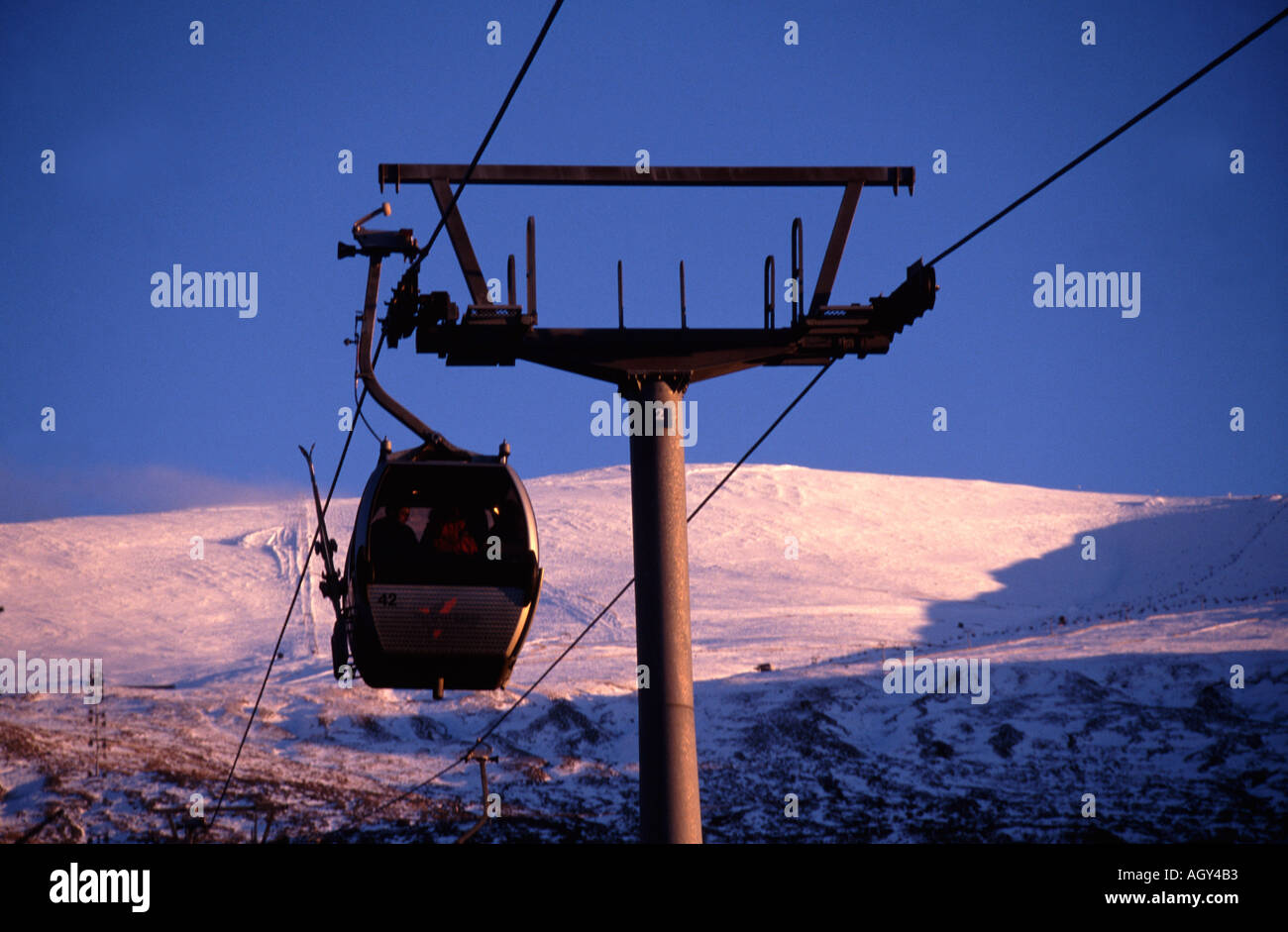 UK Scotland Inverness shire Lochaber The ski area of Nevis Range at ...