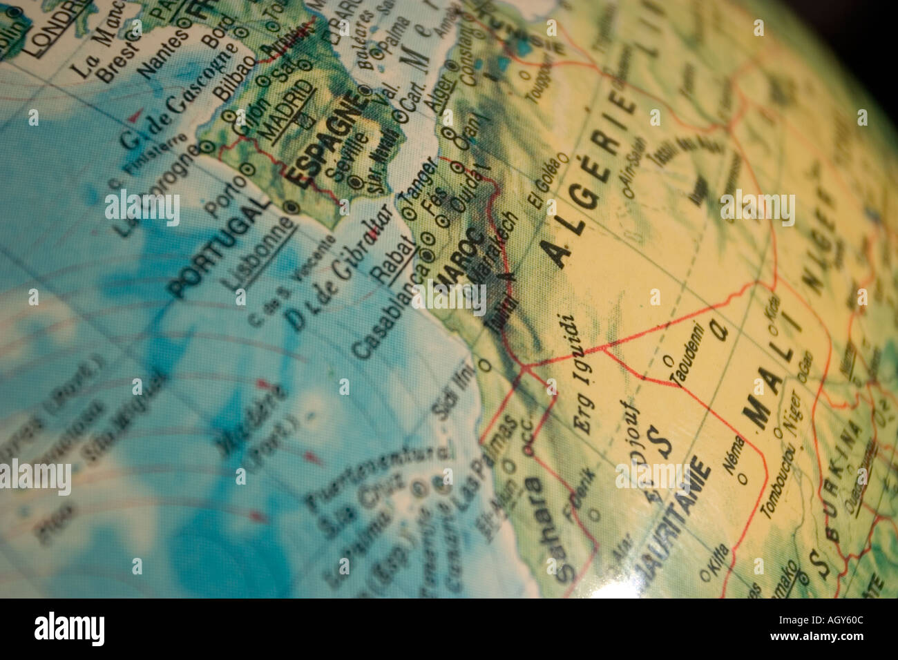 Map satellite geography algeria hi-res stock photography and images - Alamy