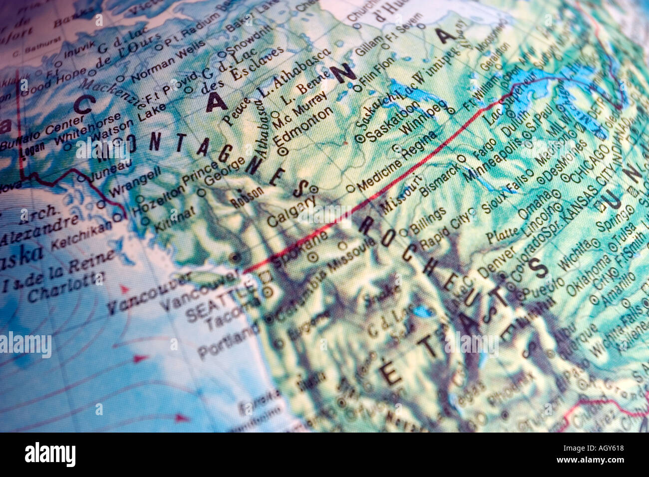 Geographic map of seattle hi-res stock photography and images - Alamy