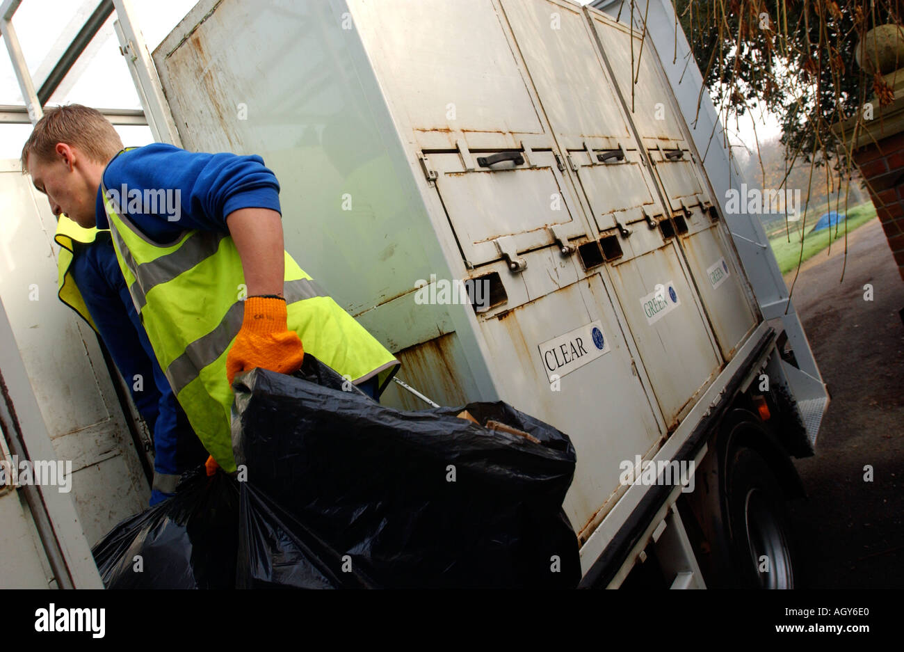 Council lorry collecting domestic waste hi-res stock photography and ...