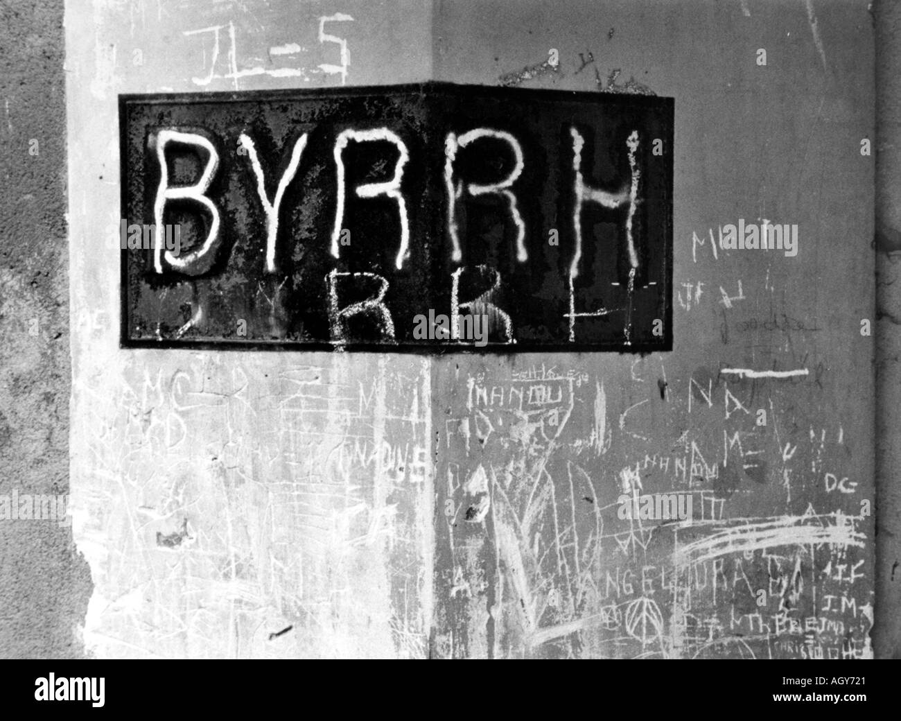 street photography old advertising sign Stock Photo - Alamy