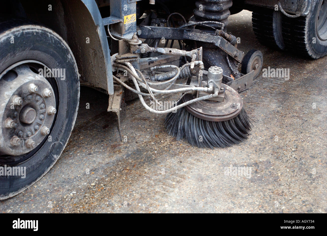 Brush of a street sweeper hi-res stock photography and images - Alamy