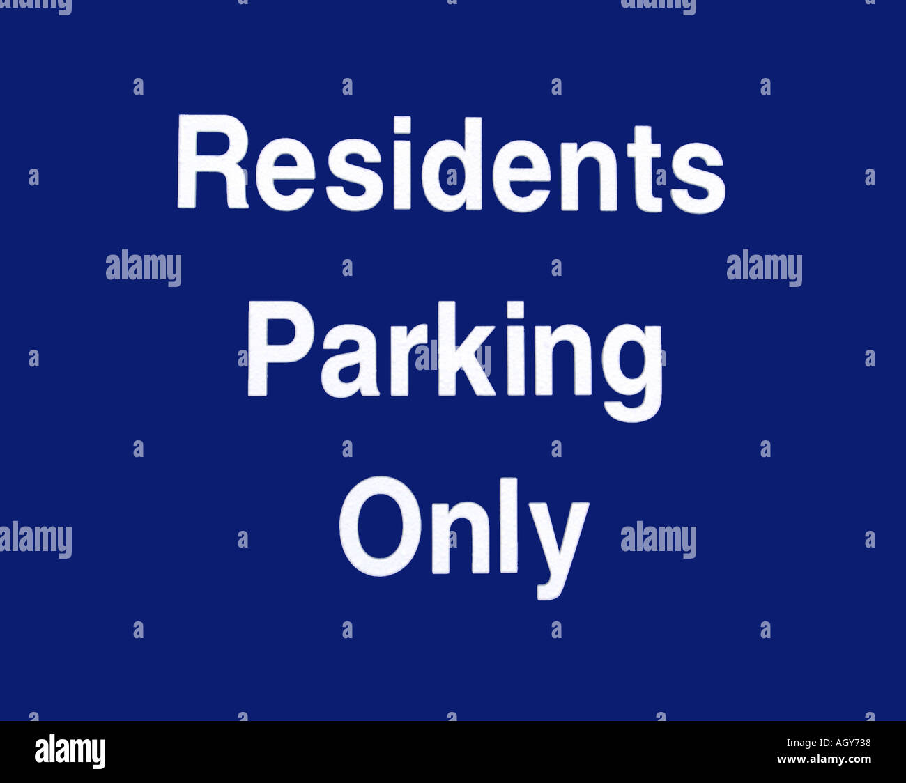 Residents Parking Only sign Stock Photo - Alamy