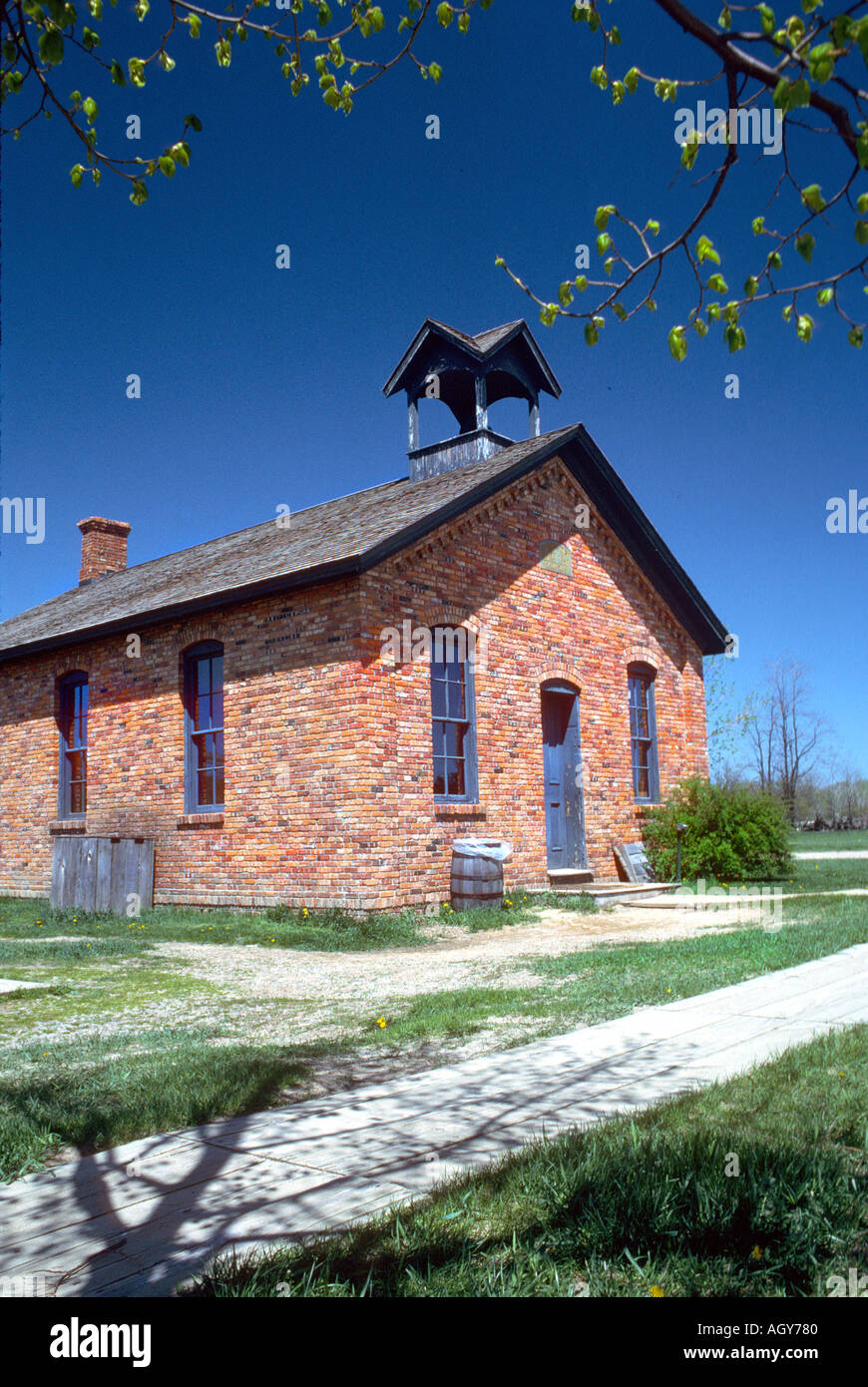 Working Michigan one room school house near Lexington Michigan Stock ...