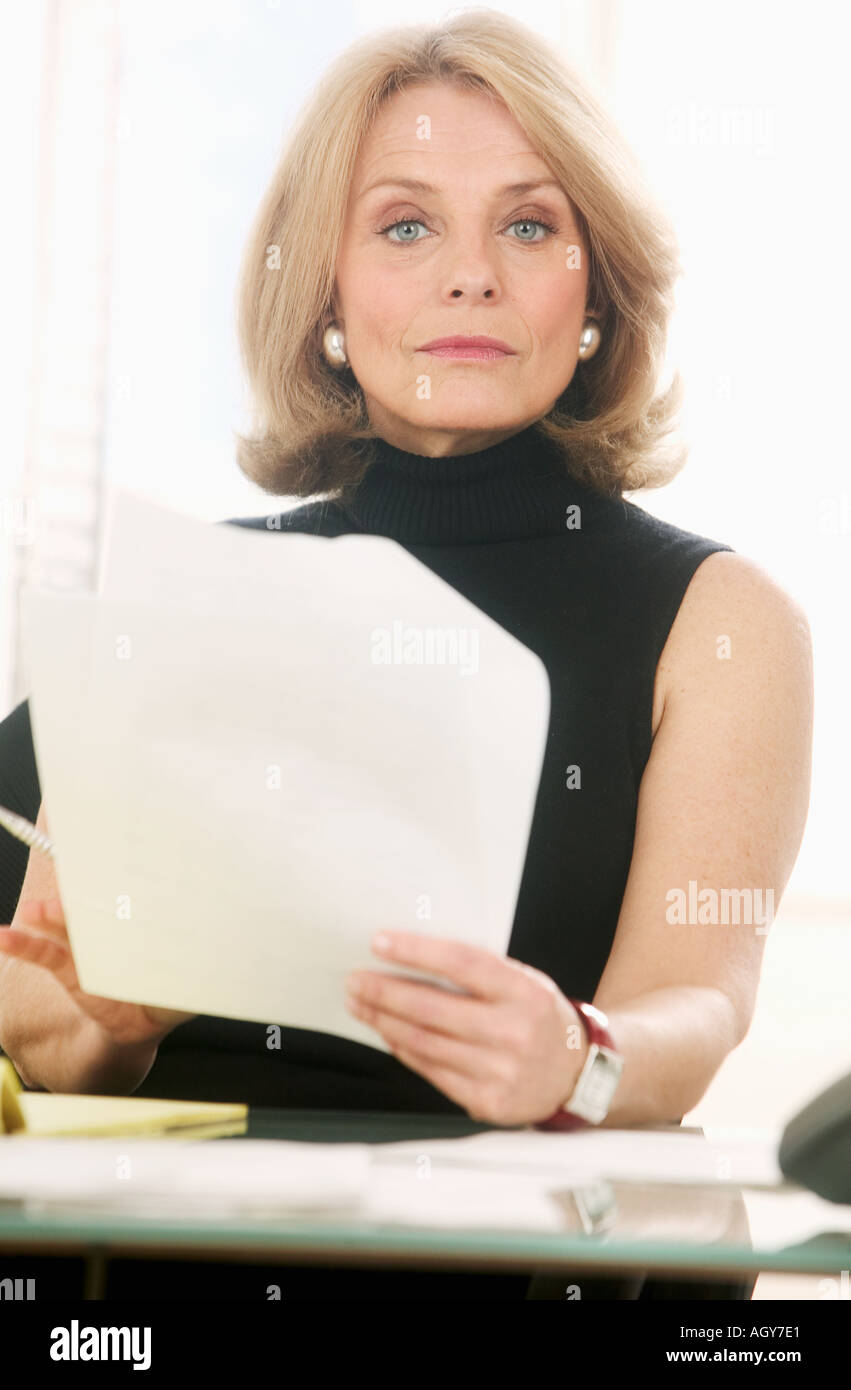 Portrait of a businesswoman at work Stock Photo - Alamy